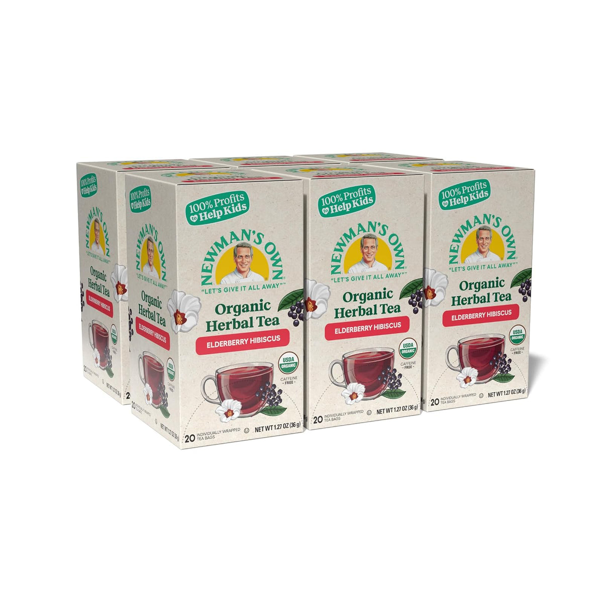 Newman's Own organic elderberry hibiscus tea