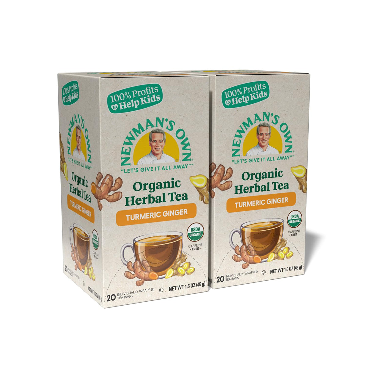 Newman's Own organic turmeric ginger tea