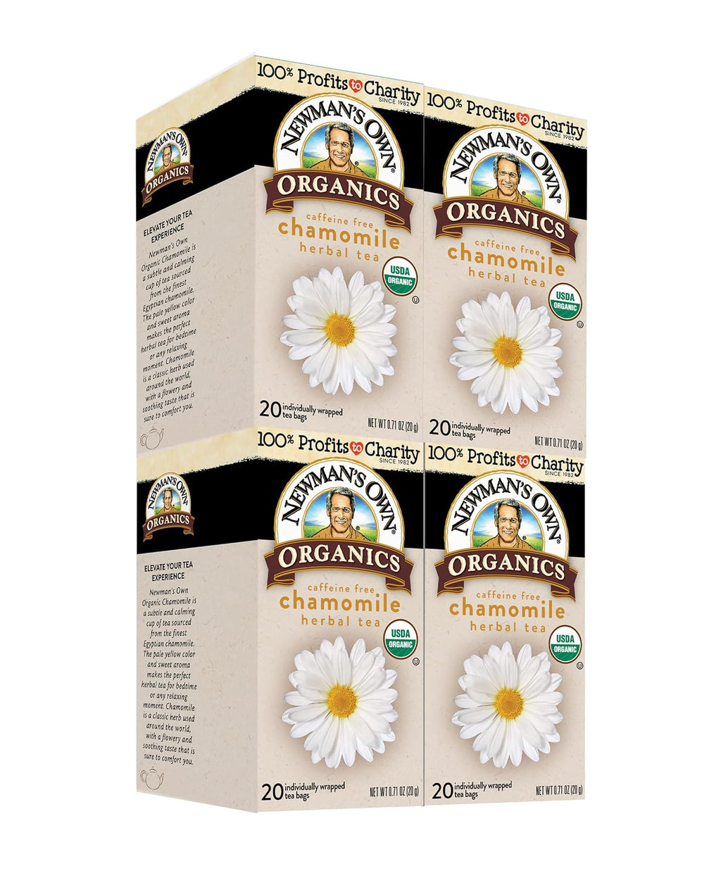 Newman's Own Organics chamomile tea bags