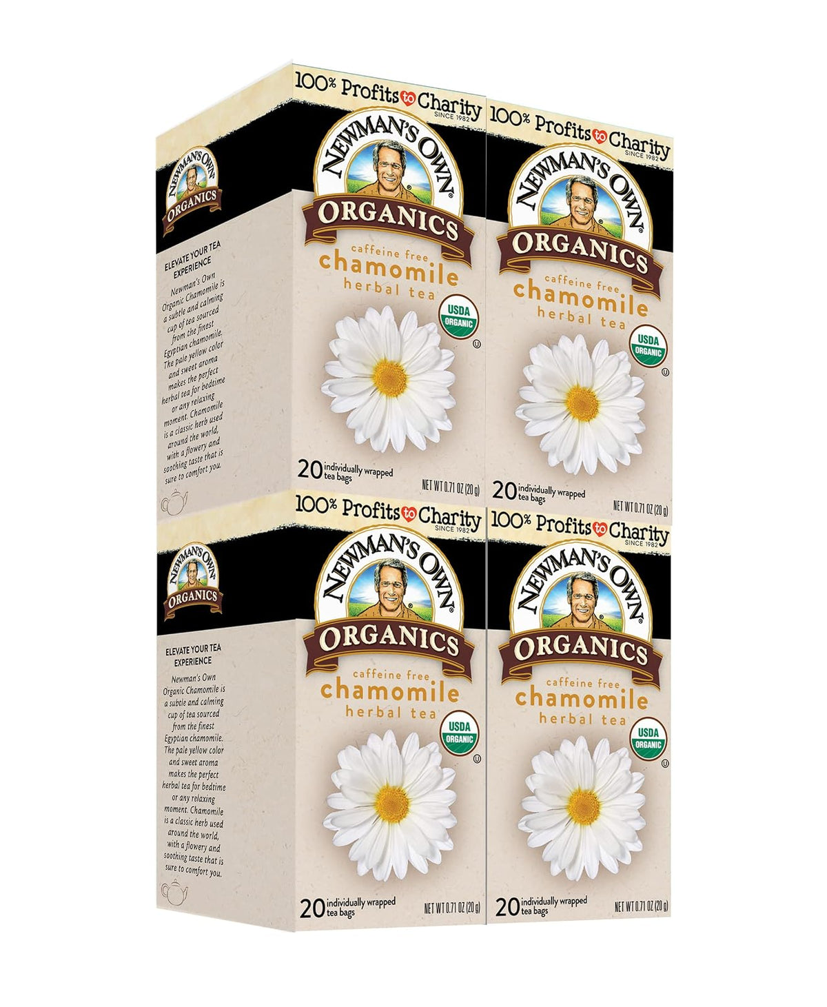 Newman's Own Organics chamomile tea bags