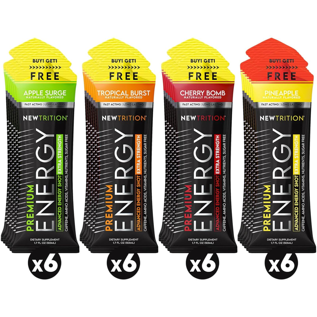 NewTrition energy shot mixed flavors