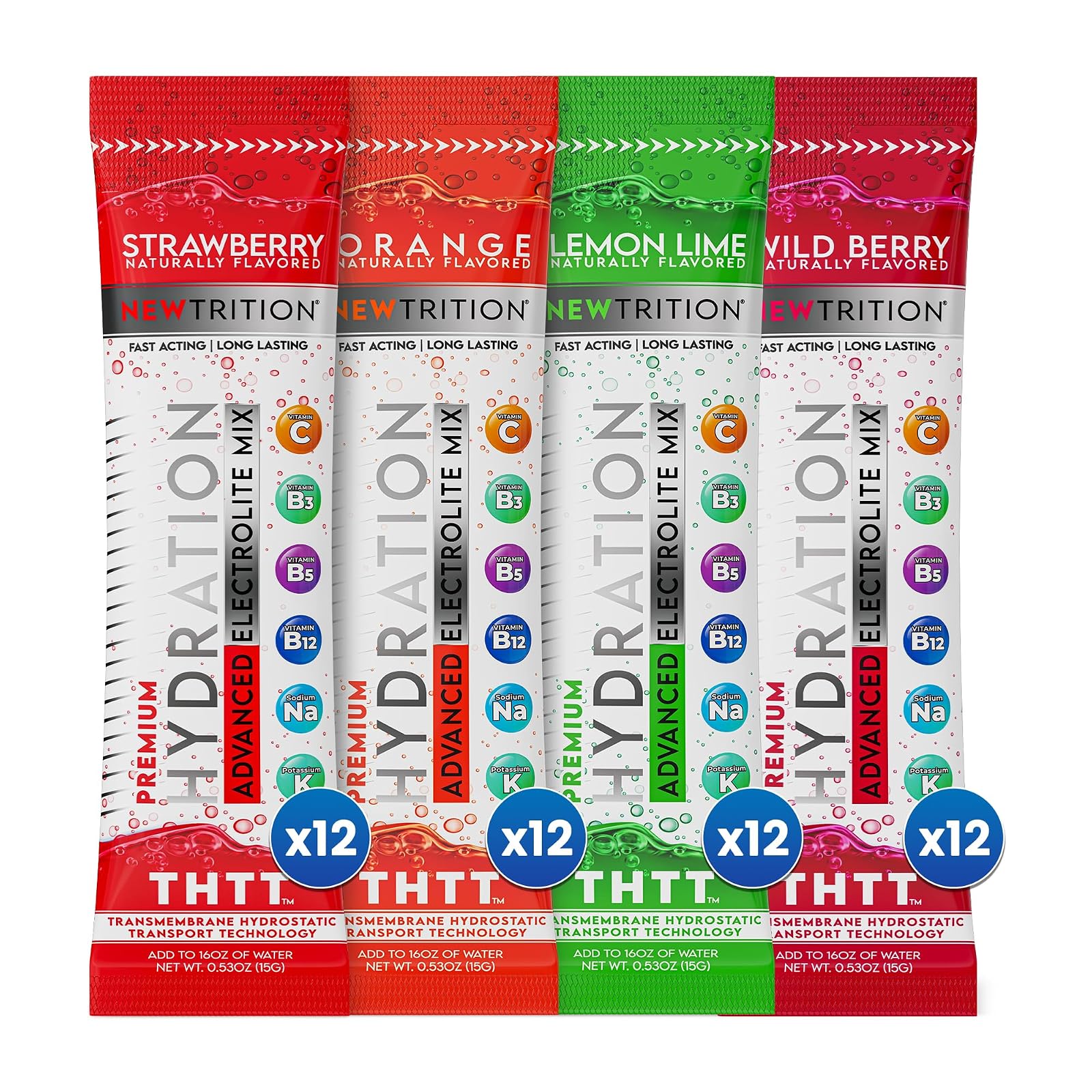 NewTrition hydration powder packets