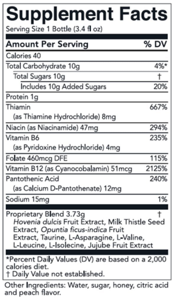 Next day relief dietary drink
