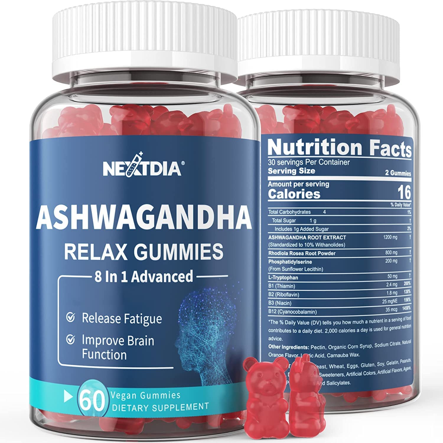NextDia ashwagandha gummies for stress relief