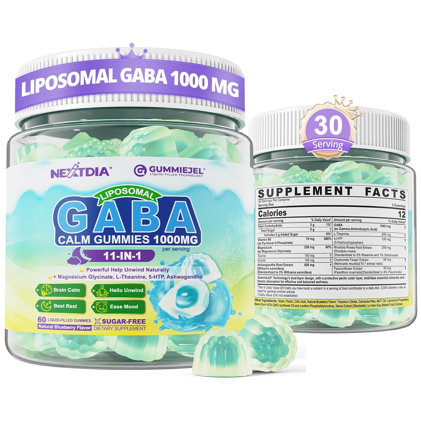 Nextdia GABA gummies for restful sleep