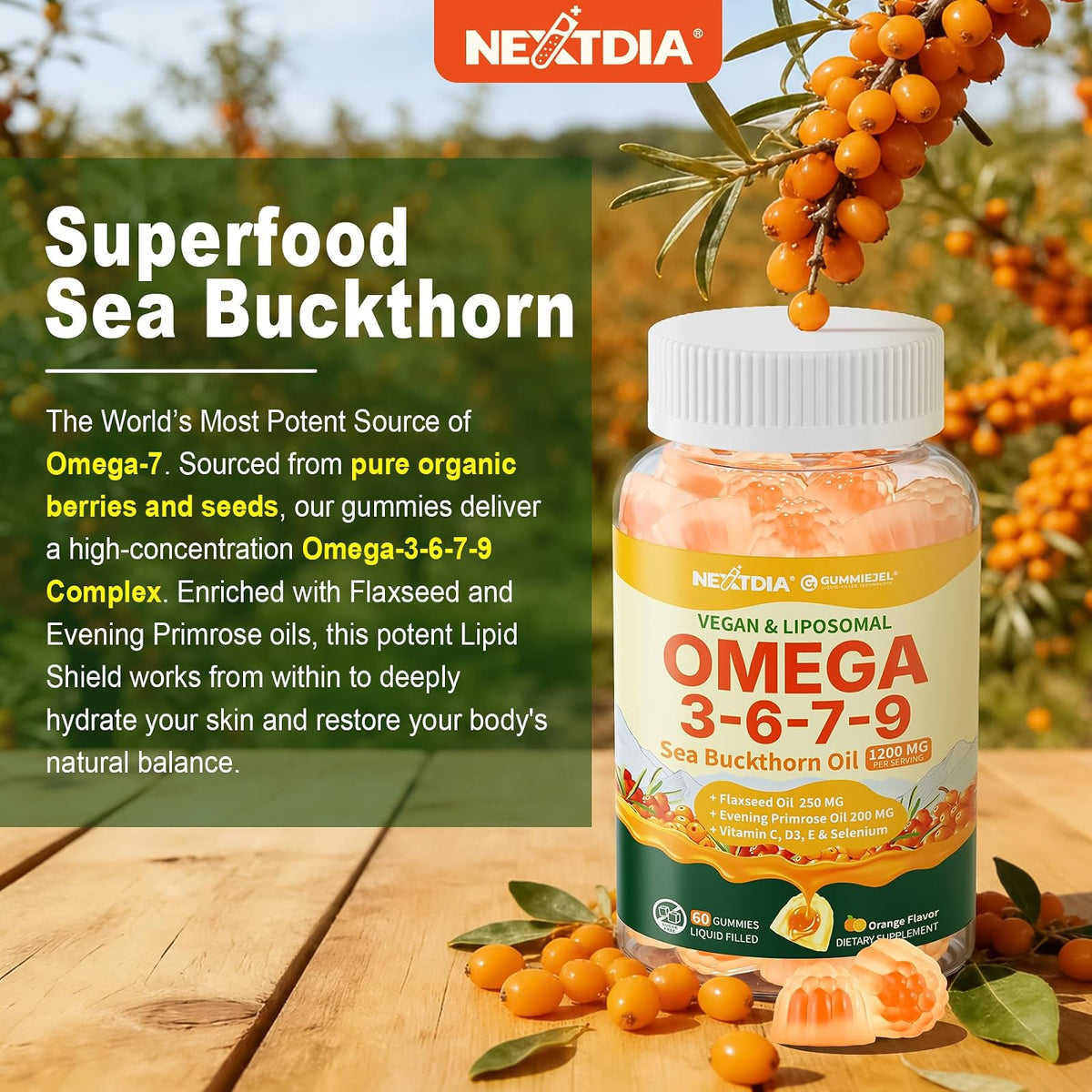 Nextdia Omega gummies for wellness