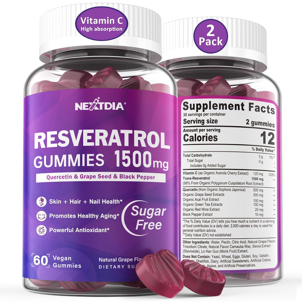 Nextdia Resveratrol gummies for vitality