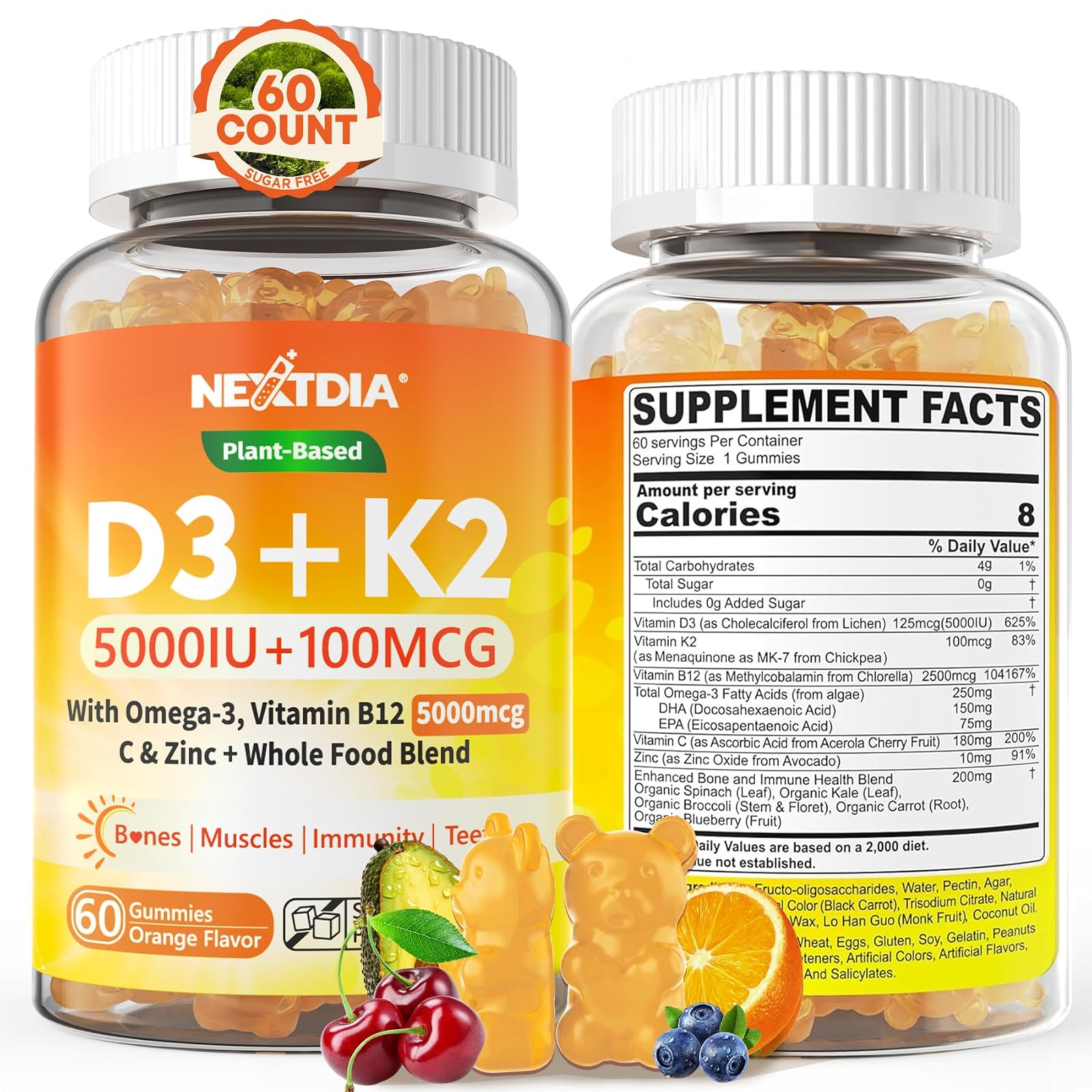 Nextdia Vitamin D3 gummies for immunity