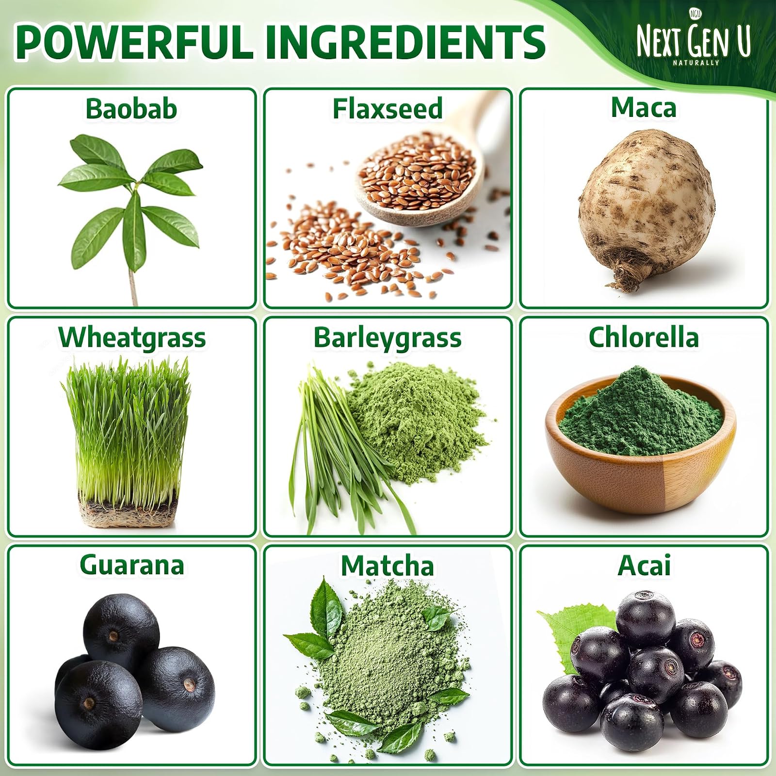 NextGenU greens powder for smoothies