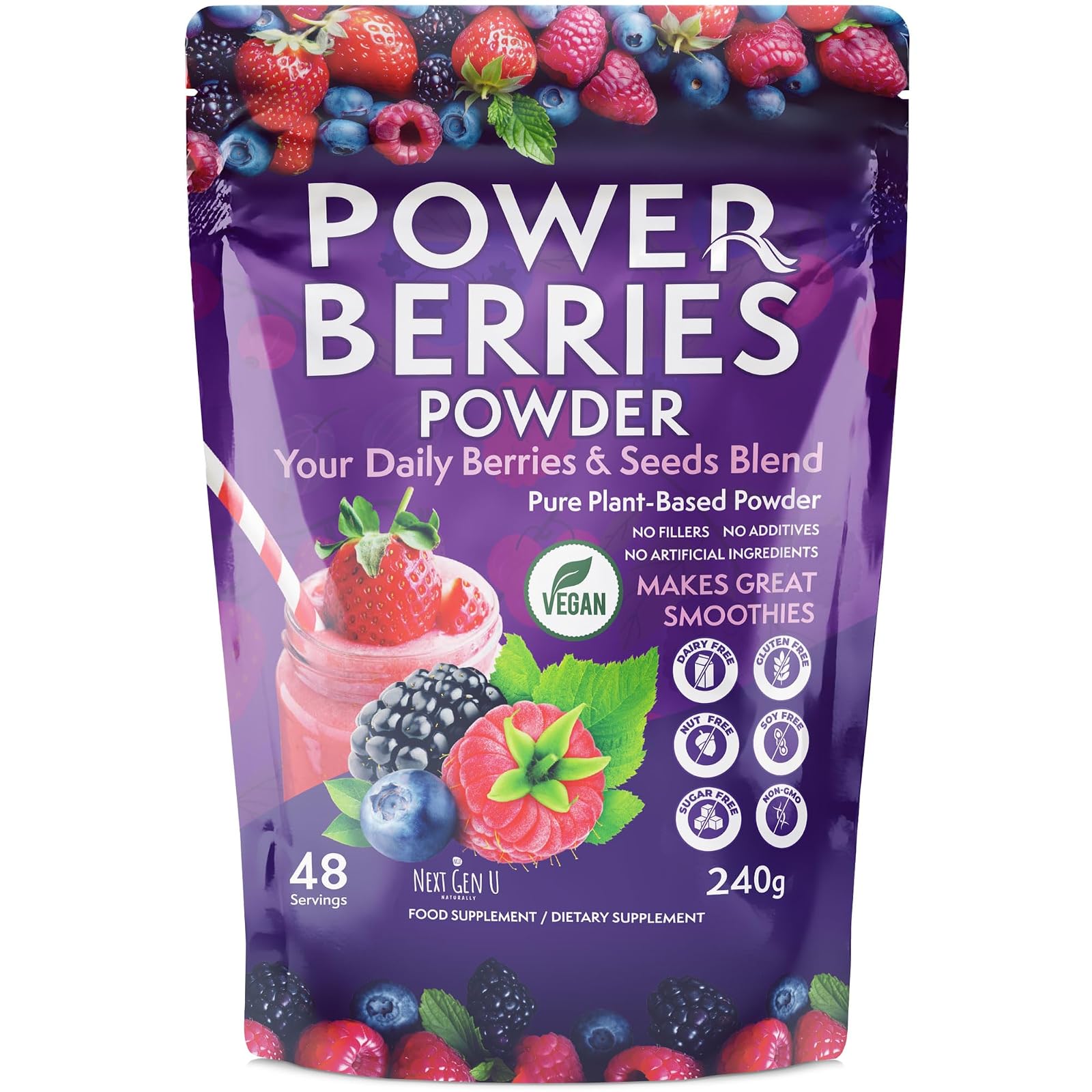 NextGenU Super Berry Powder smoothie mix