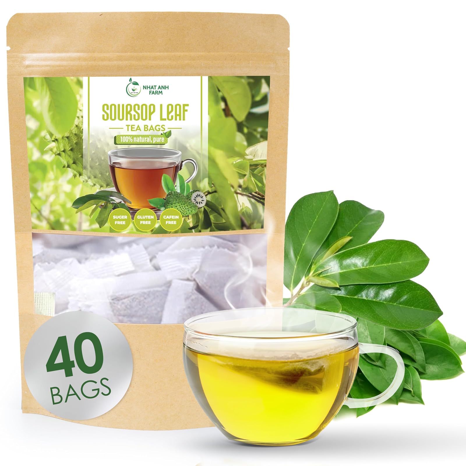 NHAT ANH FARM soursop leaves tea bags
