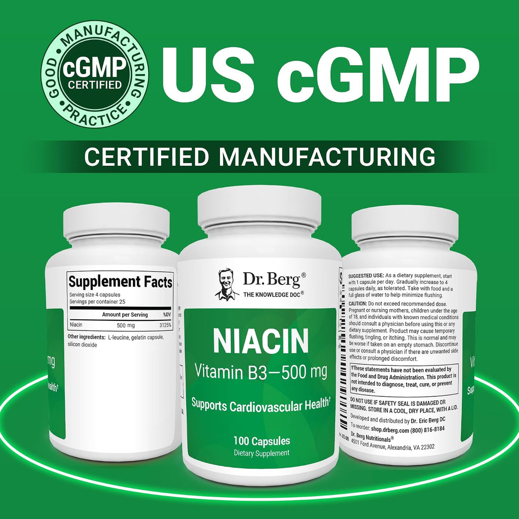Niacin capsules for cardiovascular health