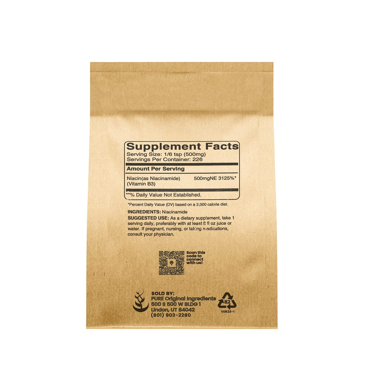 Niacinamide powder for glowing skin