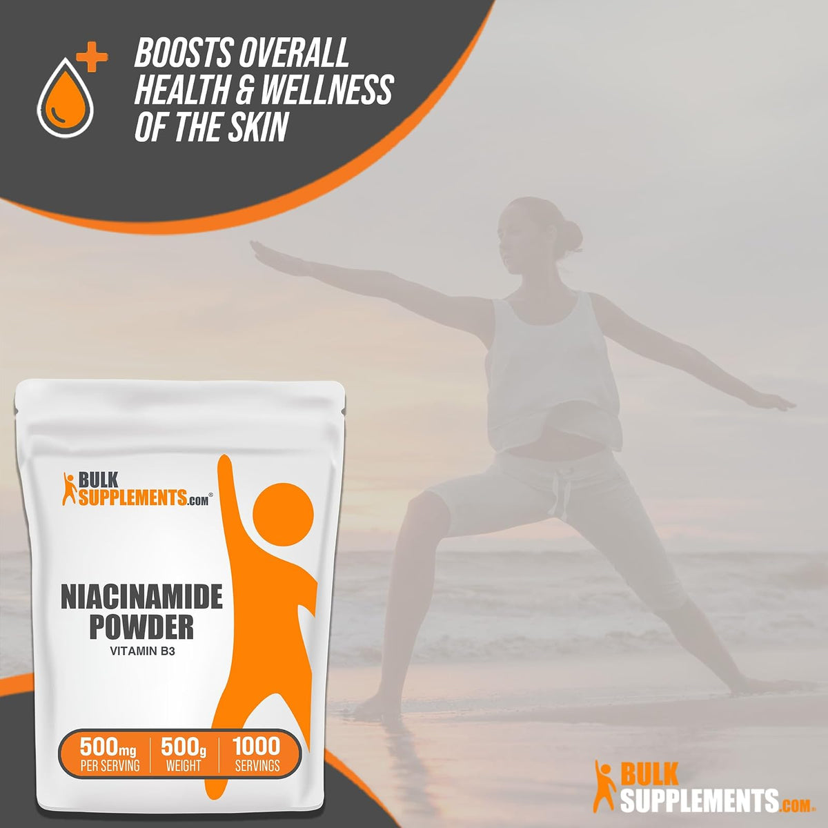 Niacinamide powder for stress relief and mood