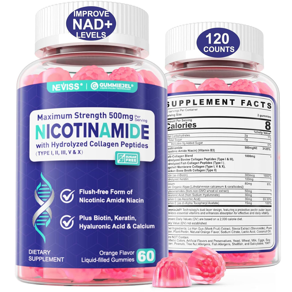 Nicotinamide 500 mg gummies for energy