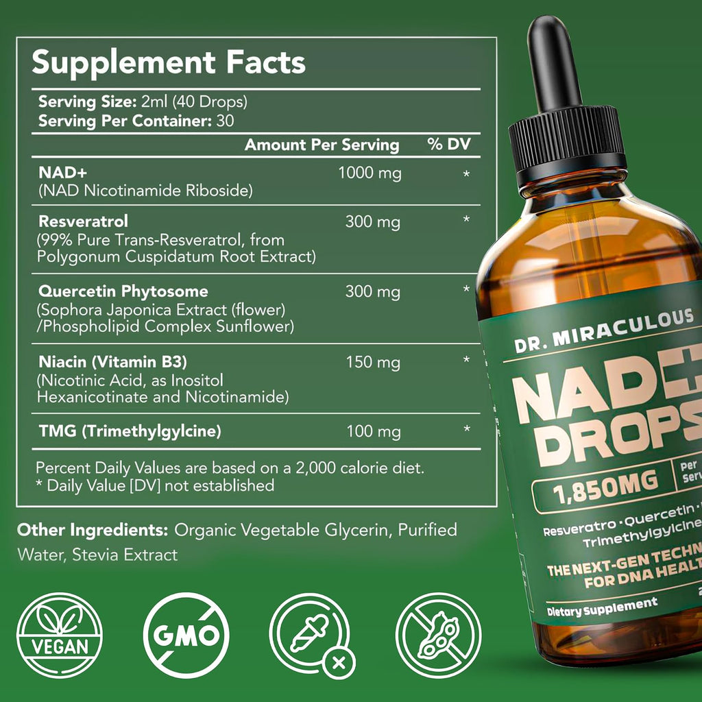 Nicotinamide drops for cellular health