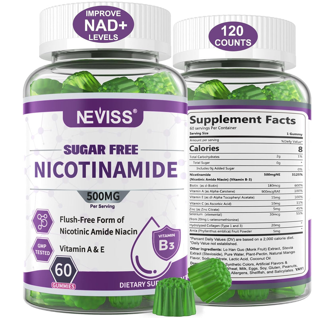 Nicotinamide gummies for energy boost