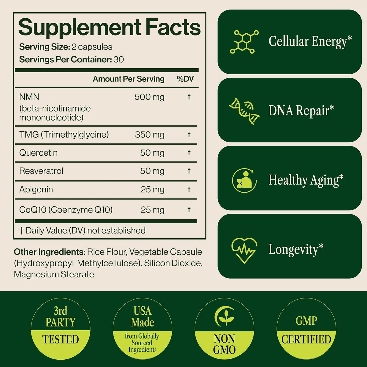 Nicotinamide mononucleotide health benefits