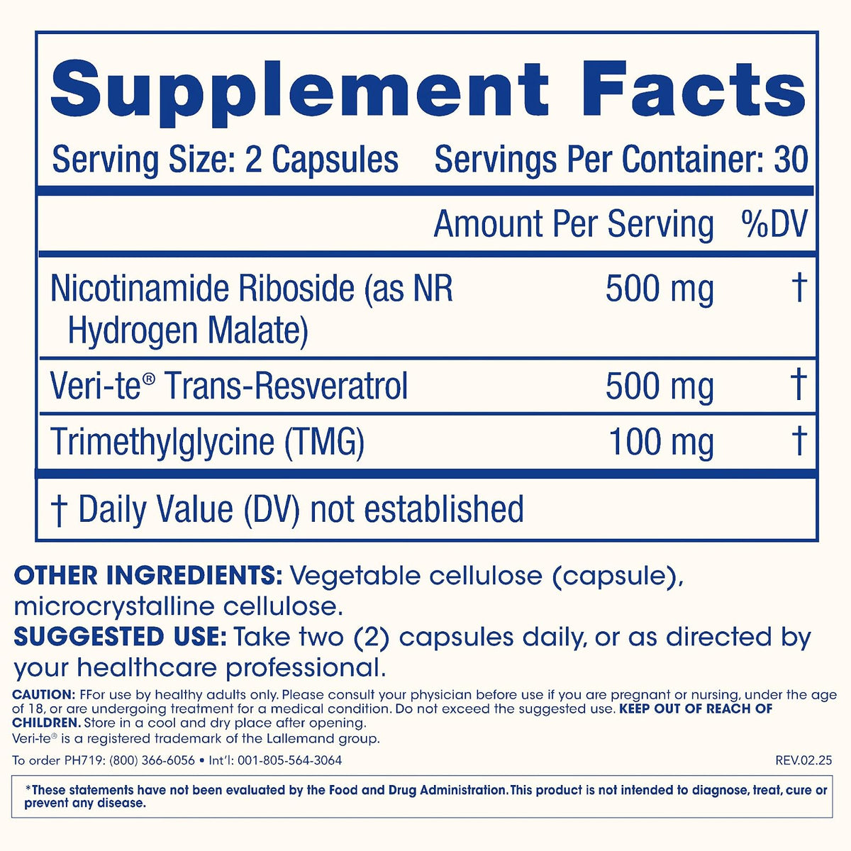 Nicotinamide Riboside antioxidant support
