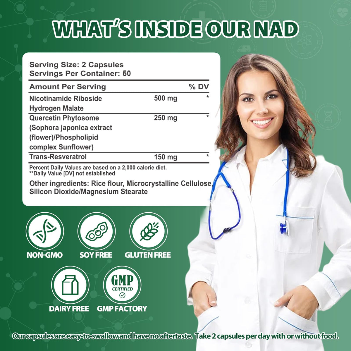 Nicotinamide riboside capsules for vitality