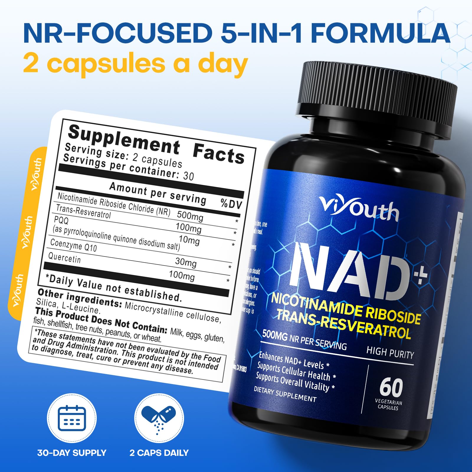 Nicotinamide riboside for brain support