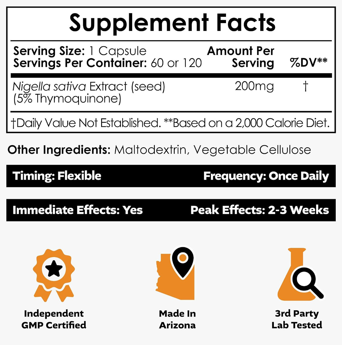 Nigella Sativa extract for cognitive support