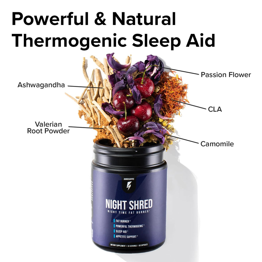 night shred fat burners with 30 servings