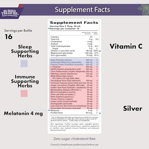 nighttime support with Buried Treasure vitamins