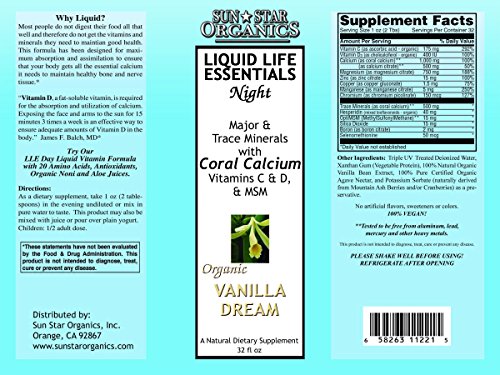 Nighttime wellness liquid supplement