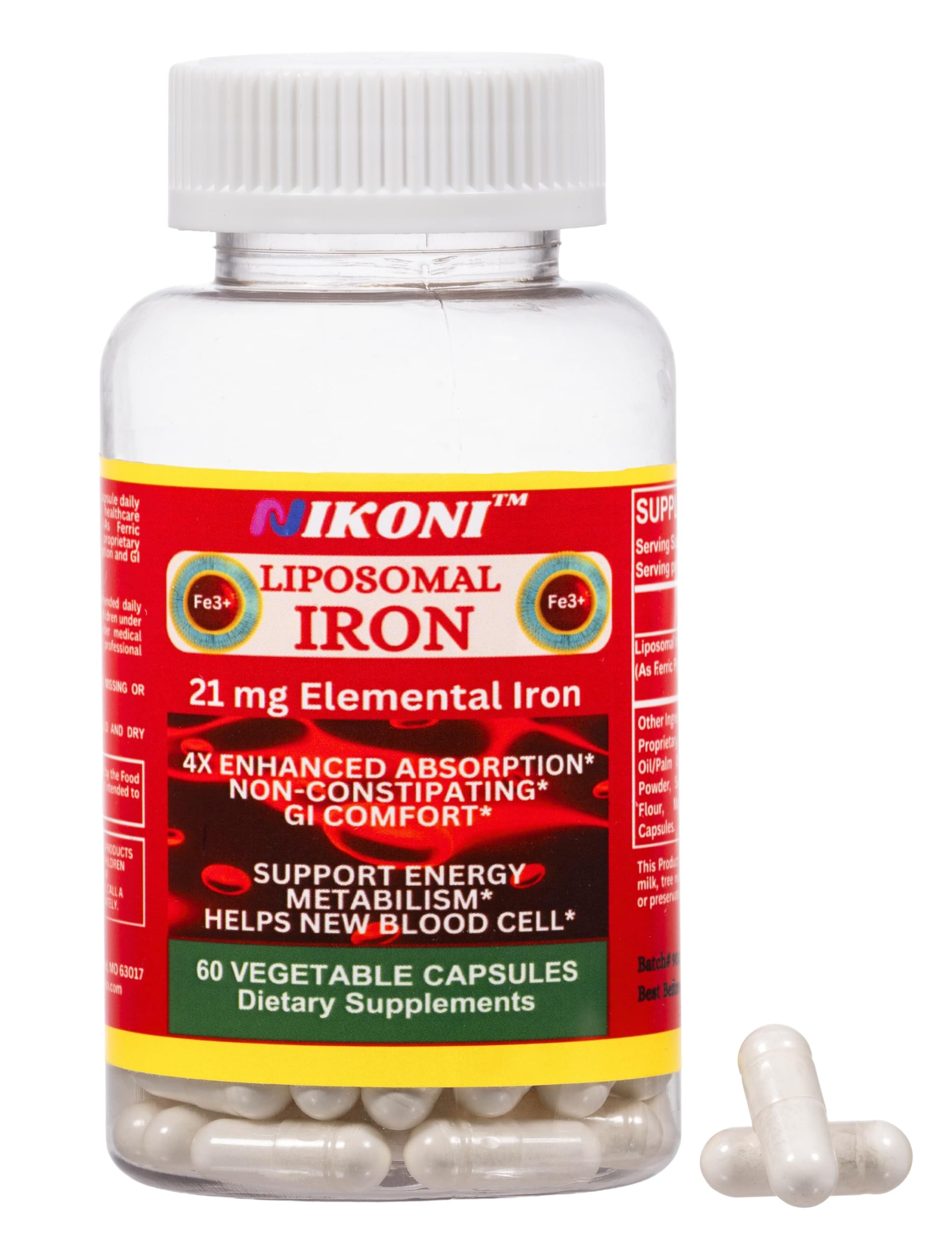 Nikoni Liposomal Iron capsules for energy