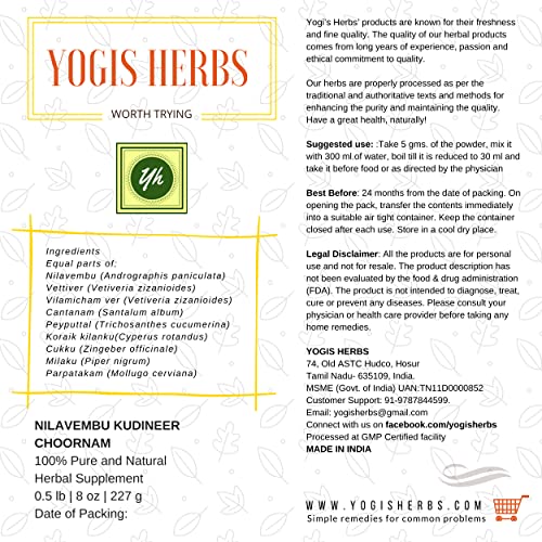 Nilavembu Kudineer Choornam immune support remedy