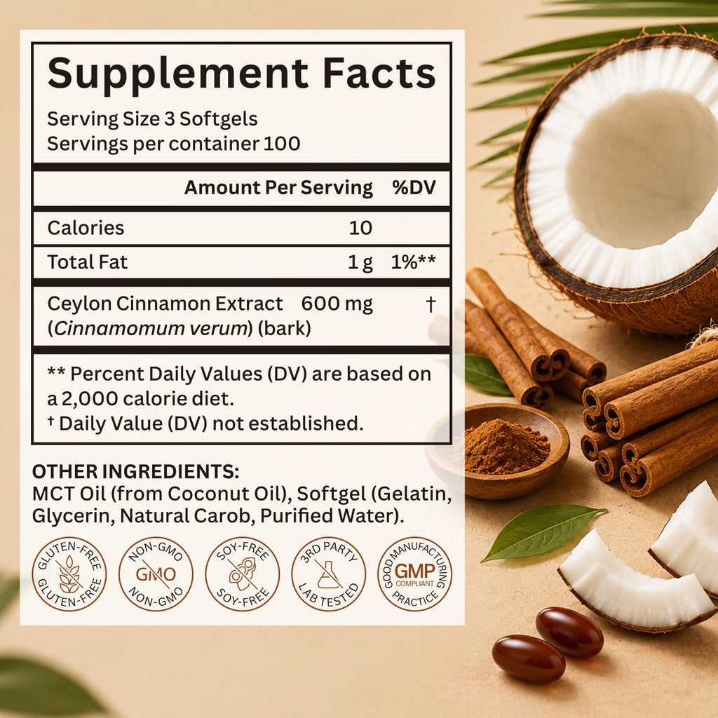 Ninsiec cinnamon with MCT oil