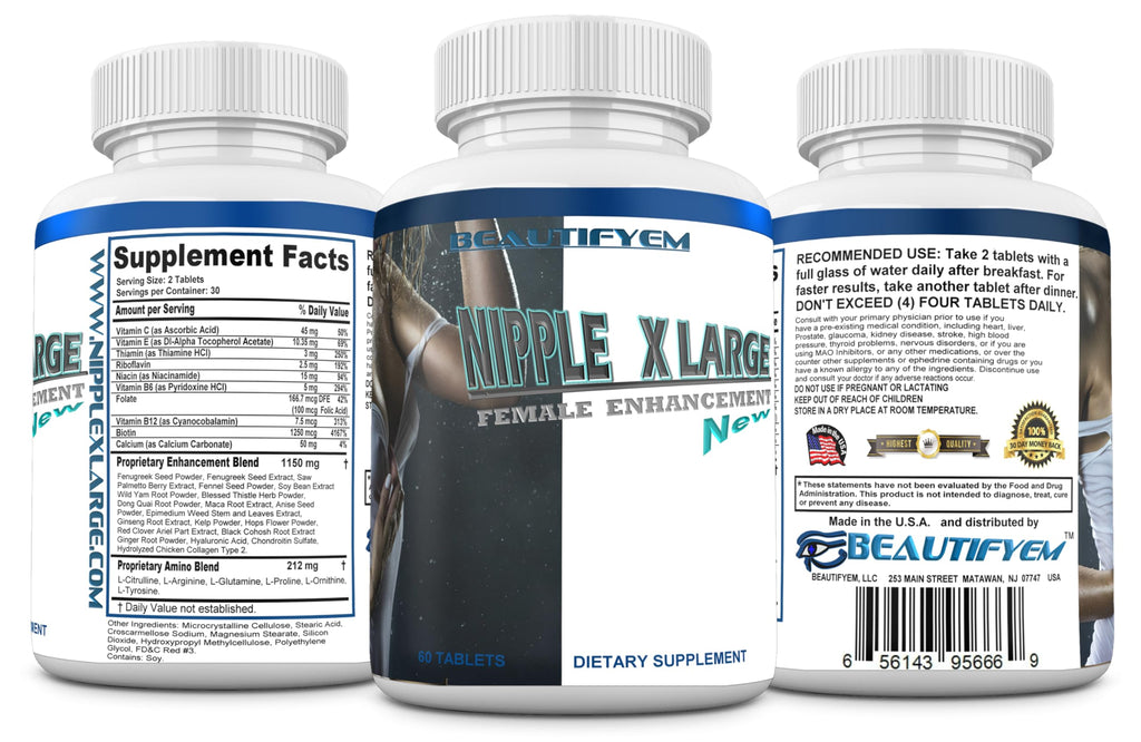 Nipple X tablets for enhanced curves