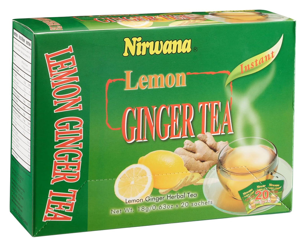Nirwana lemon ginger herbal tea sachets