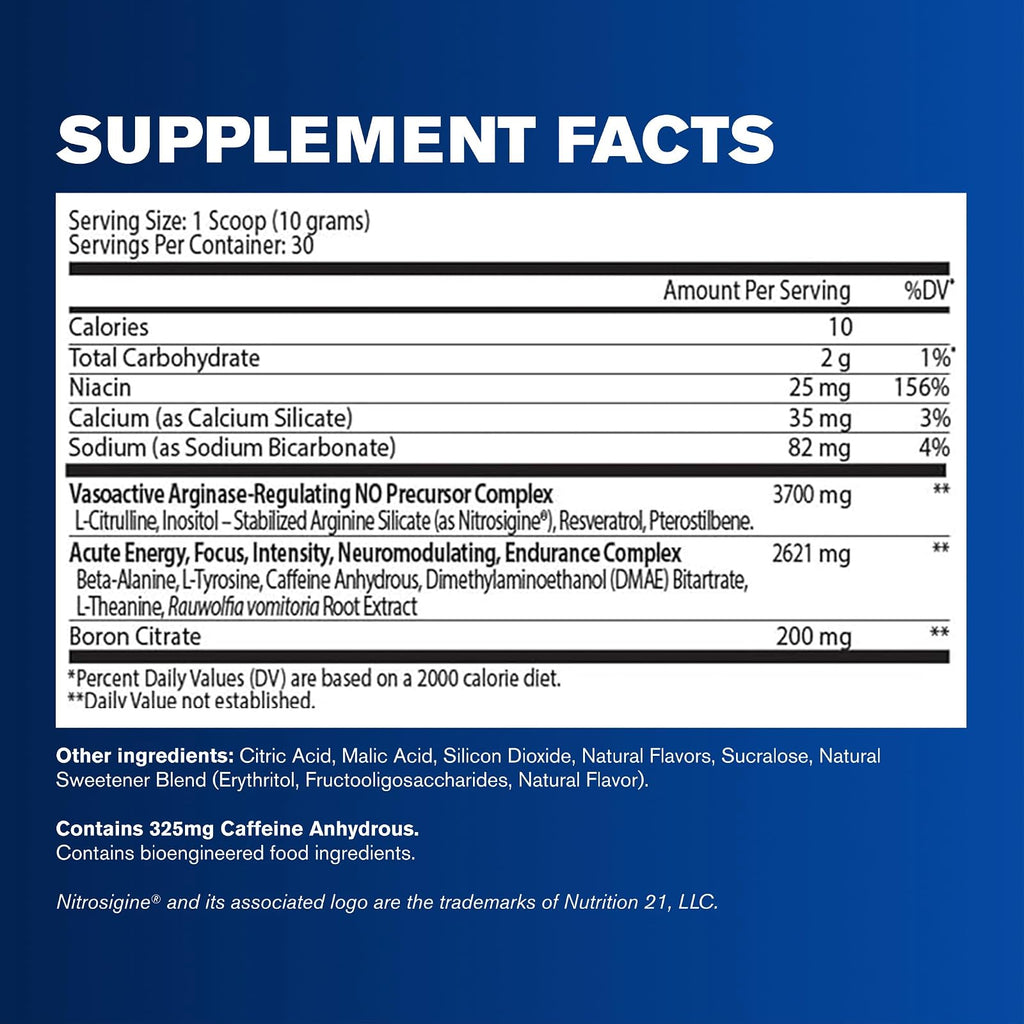 Nitraflex for energy boost