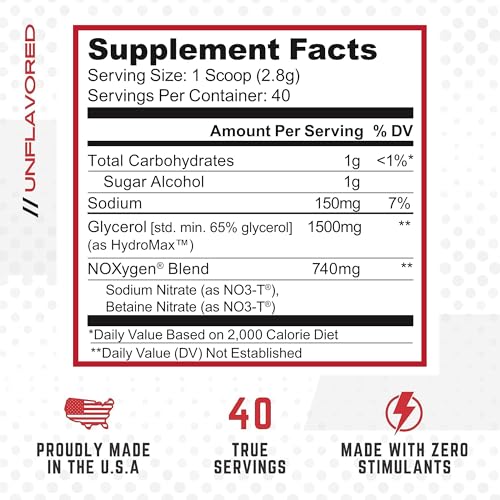 Nitric oxide booster for energy
