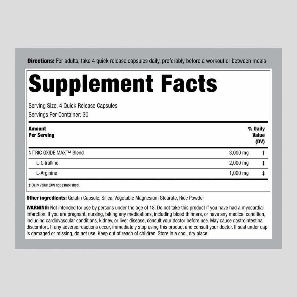 Nitric oxide booster for energy
