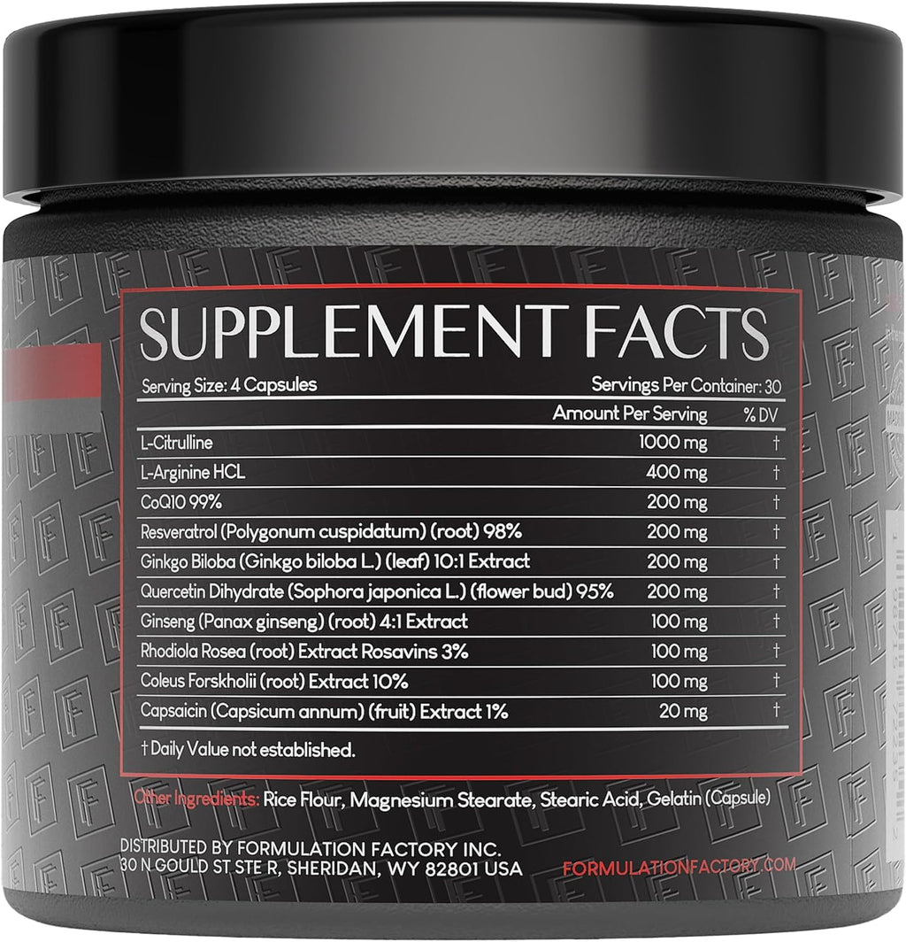 Nitric oxide supplement for hair skin and nails