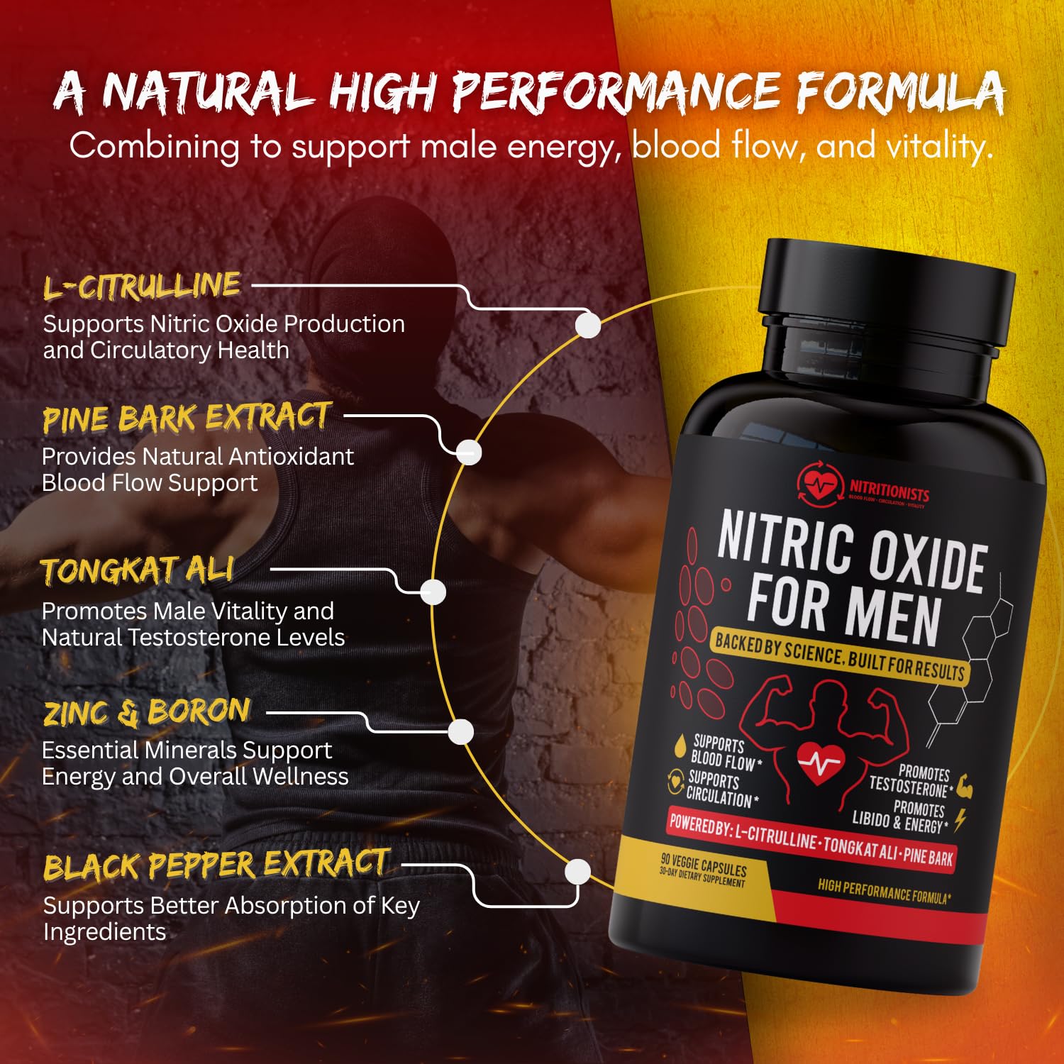 Nitric oxide supplement for muscle pump