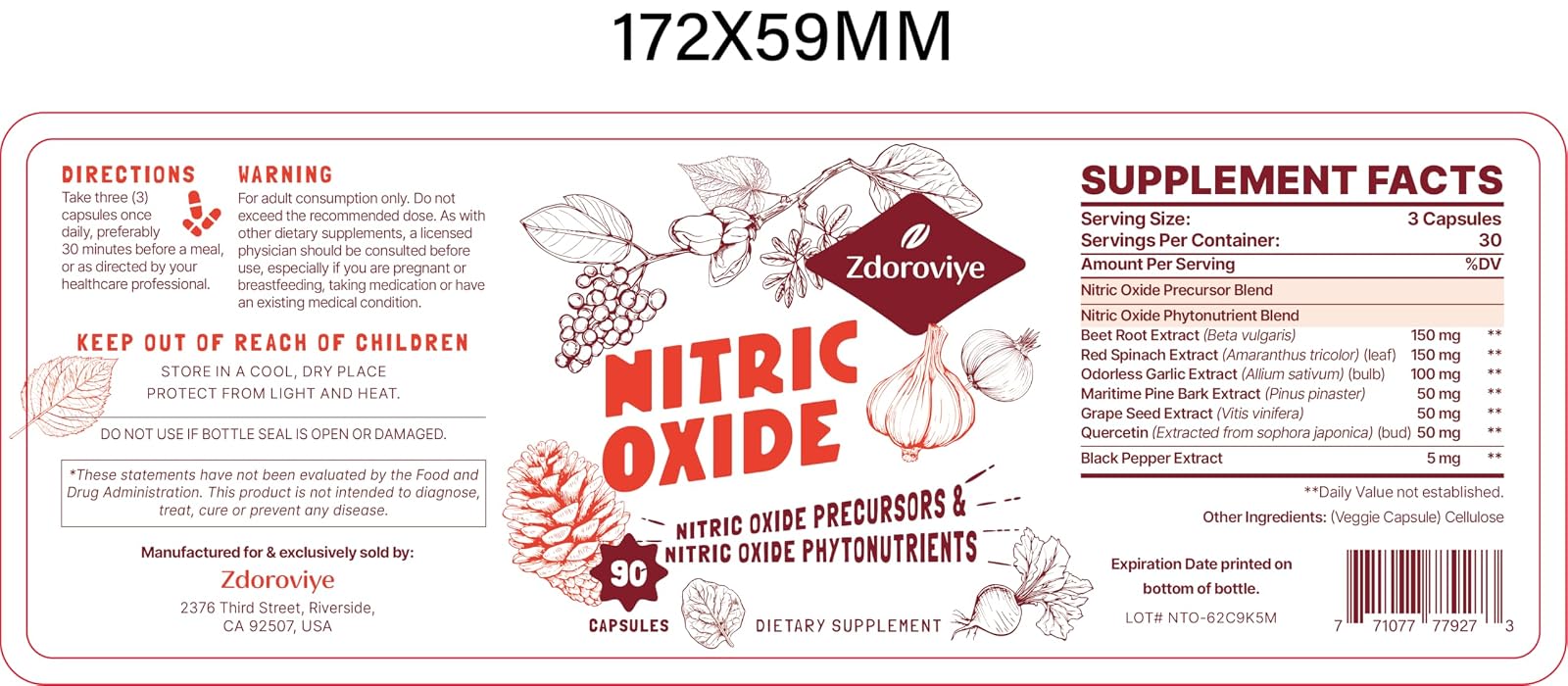 Nitric oxide support for athletic recovery