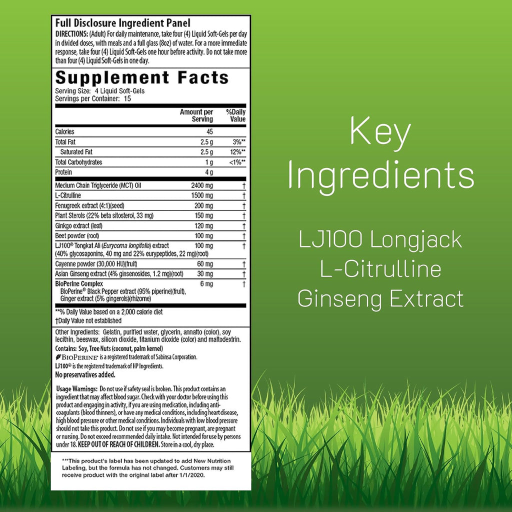 Nitric oxide support for energy