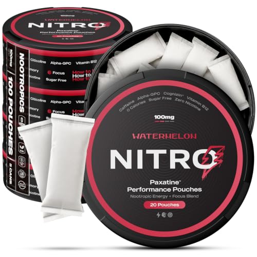 Nitro nootropic energy pouches for focus