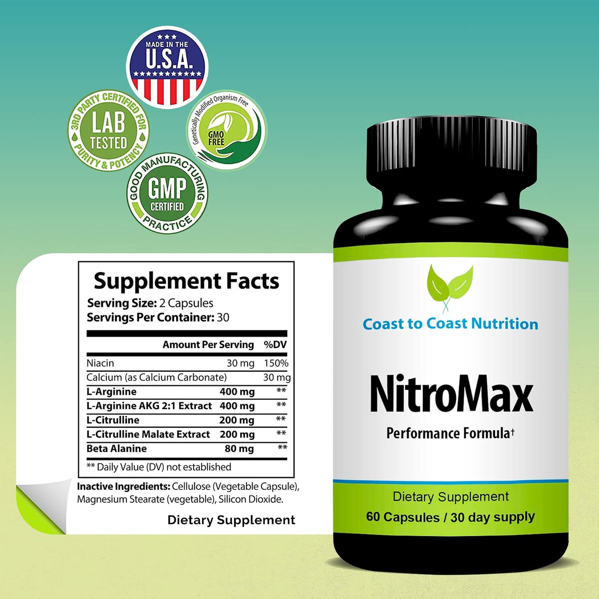 NitroMax L-Arginine energy booster