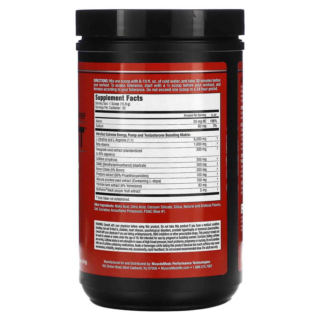 Nitrotest pre-workout energy boost