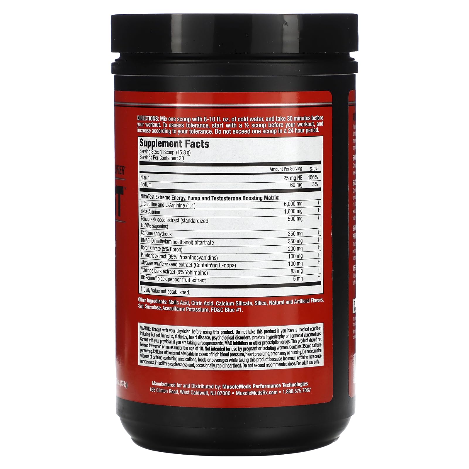 Nitrotest pre-workout energy boost