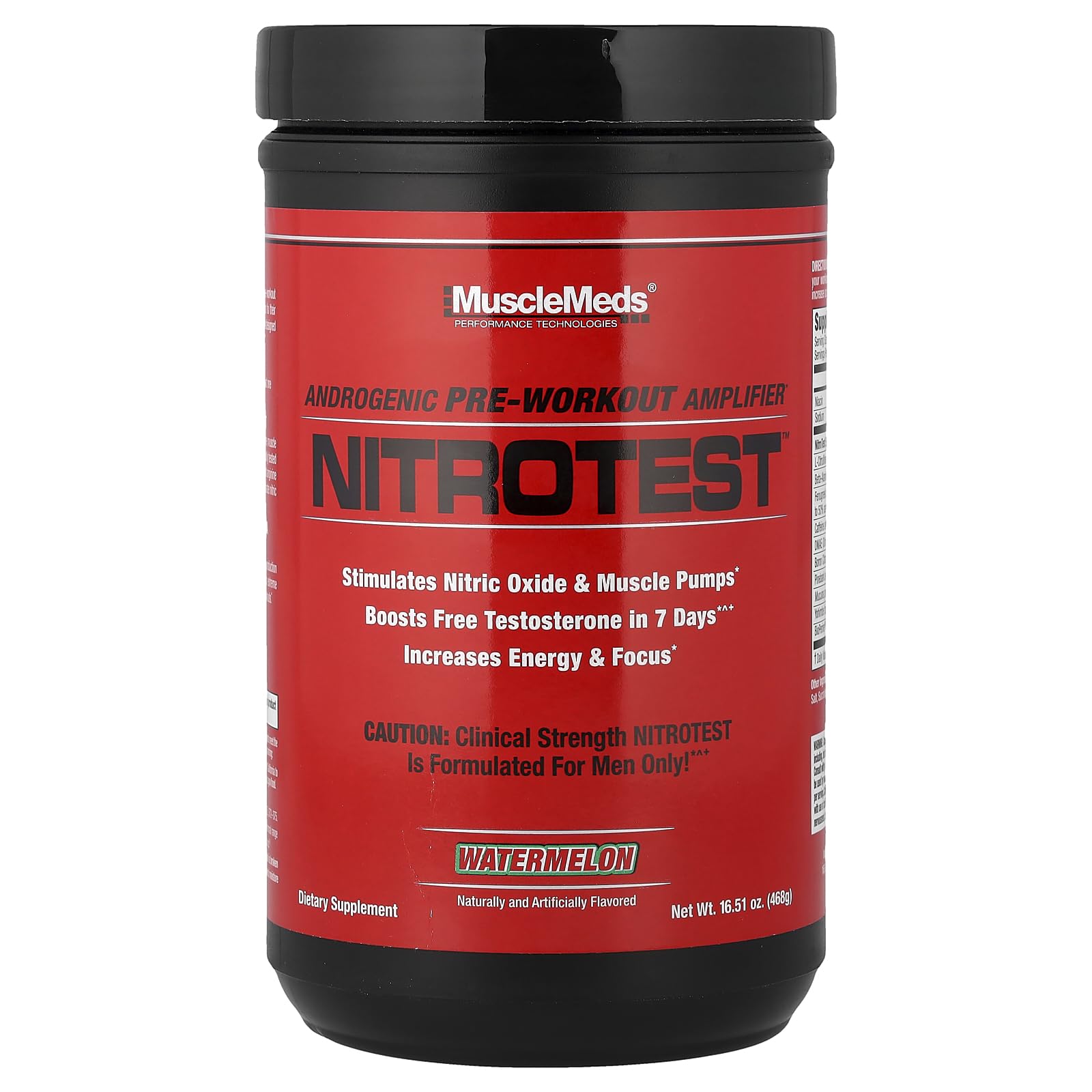 Nitrotest pre-workout supplement watermelon flavour
