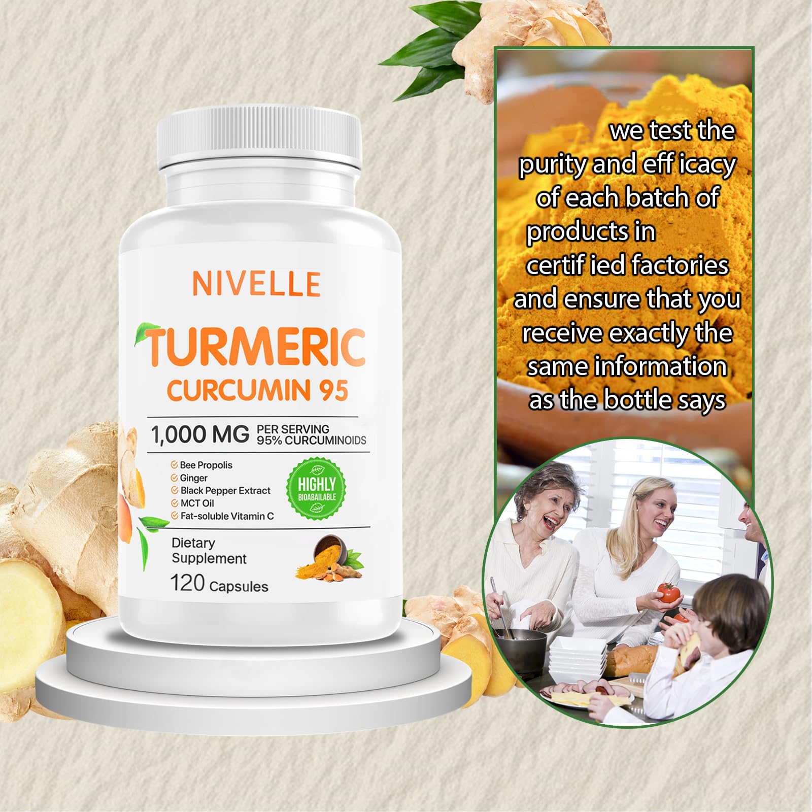 NIVELLE turmeric curcumin with antioxidant benefits