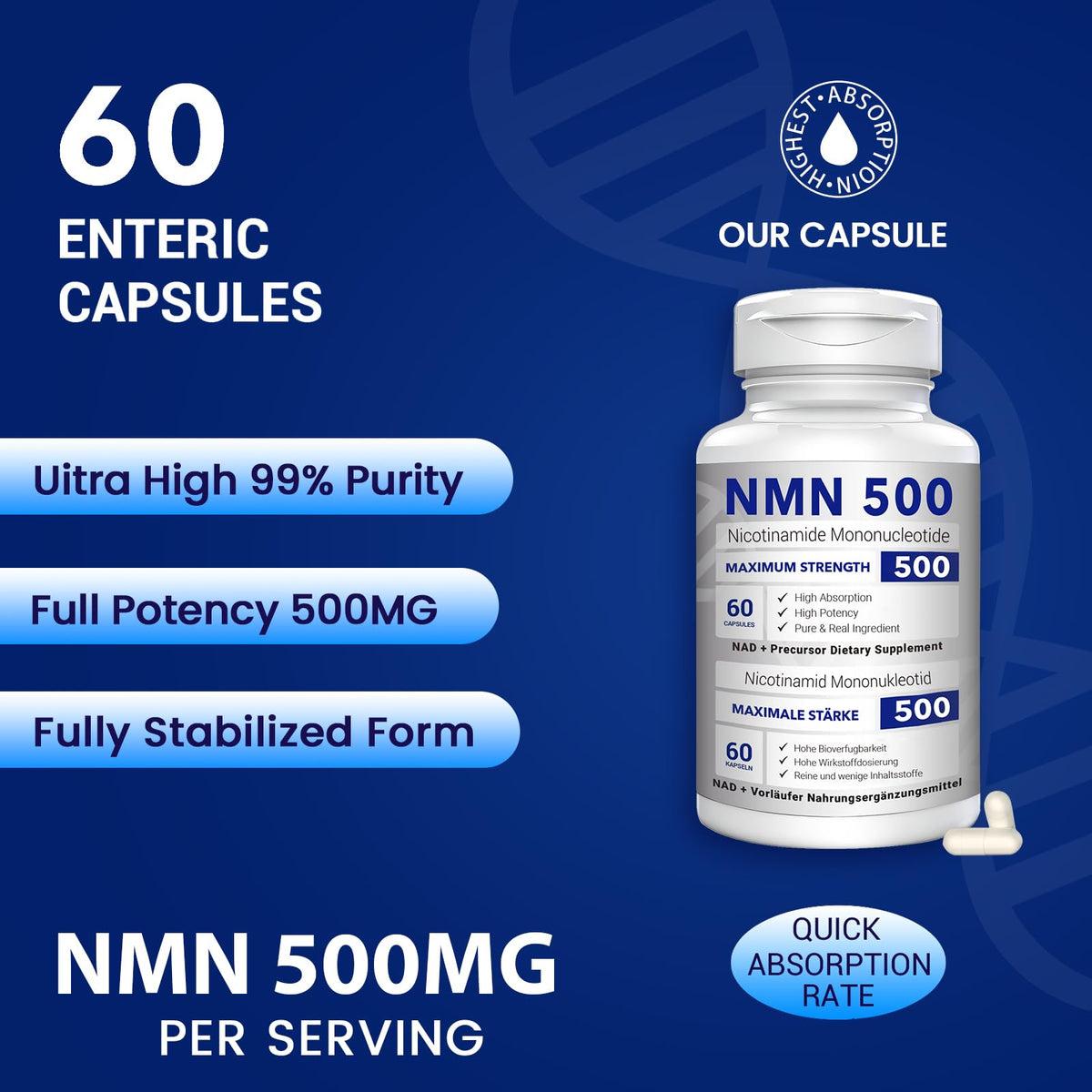 NMN capsules for improved stamina