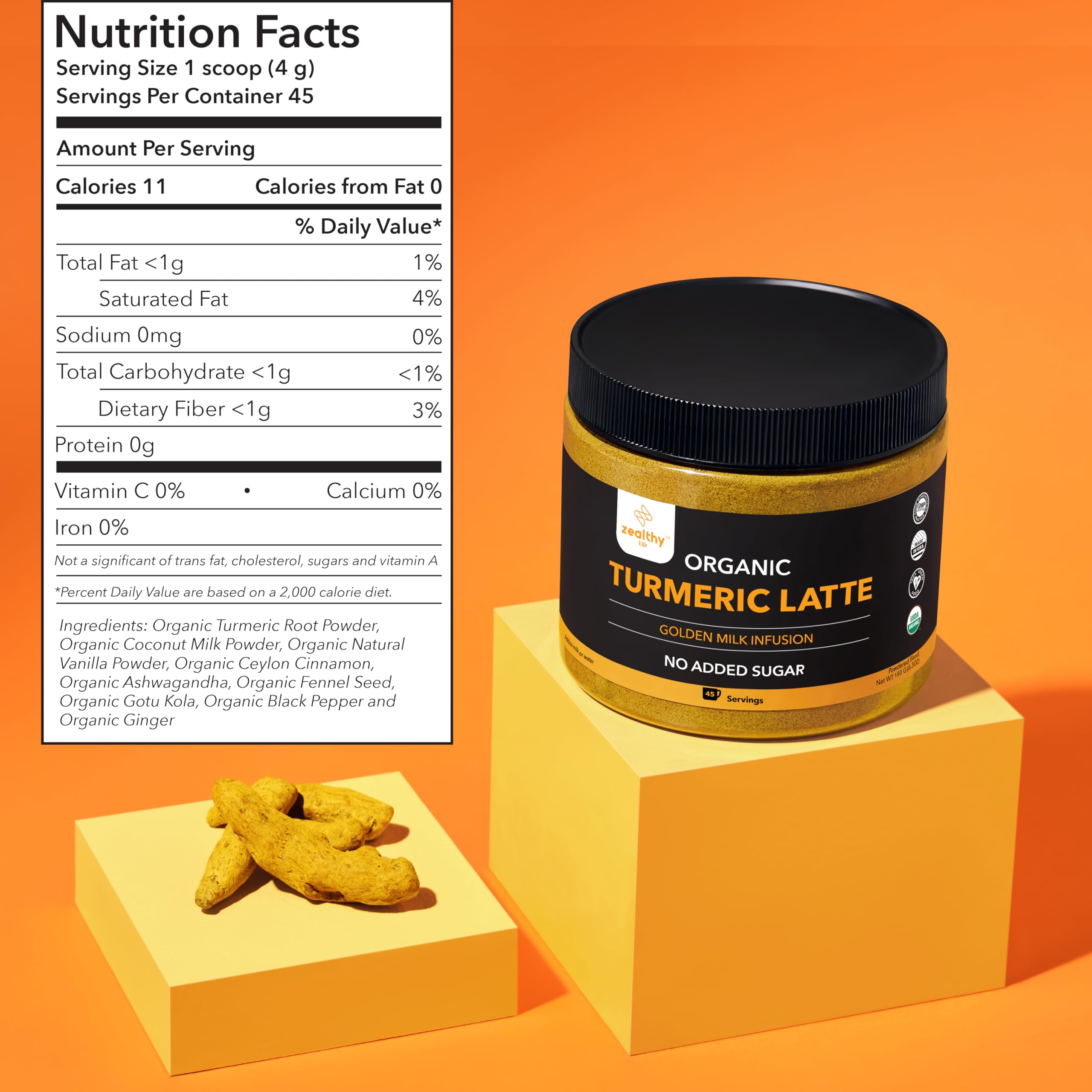 no added sugar turmeric drink