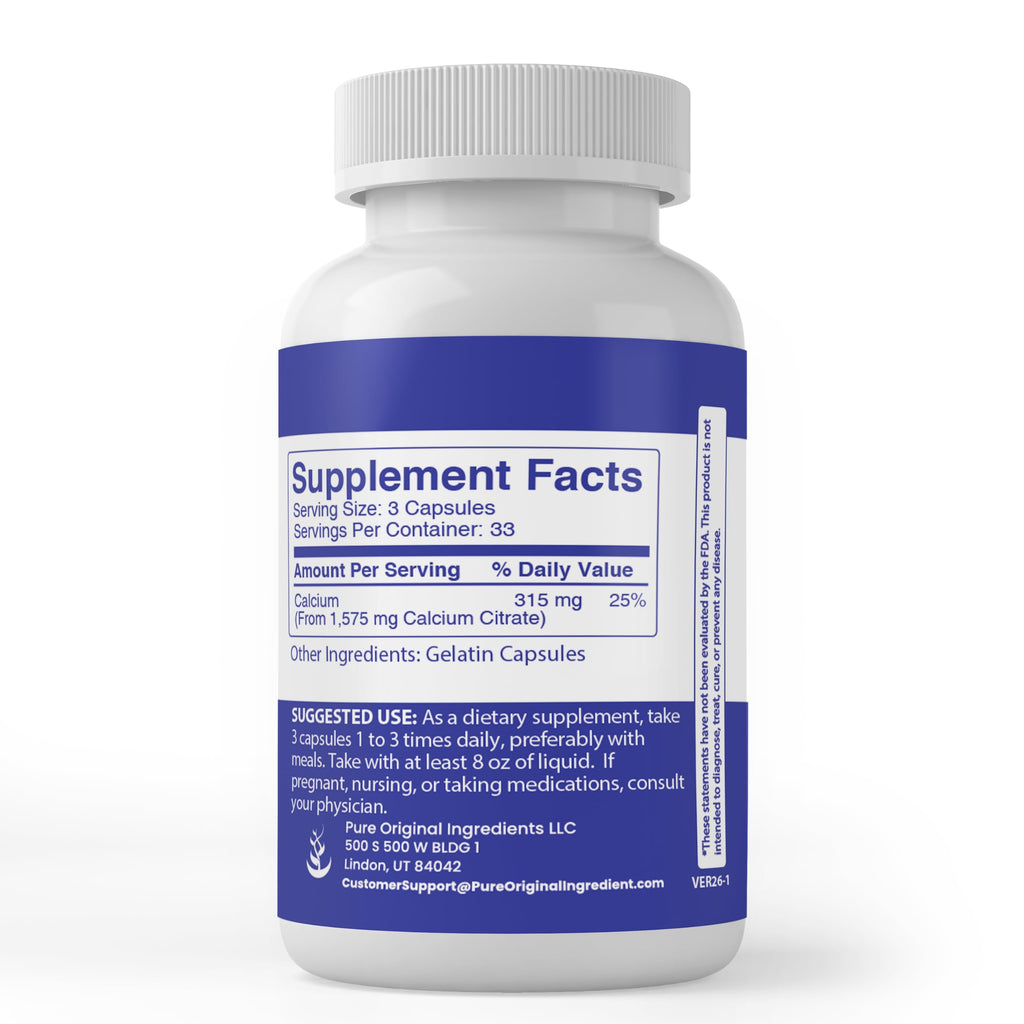 no additives calcium supplement